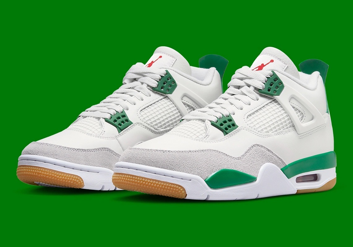 NIKE SB X AIR JORDAN 4 "PINE GREEN" เสิร์ฟเฉดเขียวสดใส อัพระดับแบบมีสไตล์